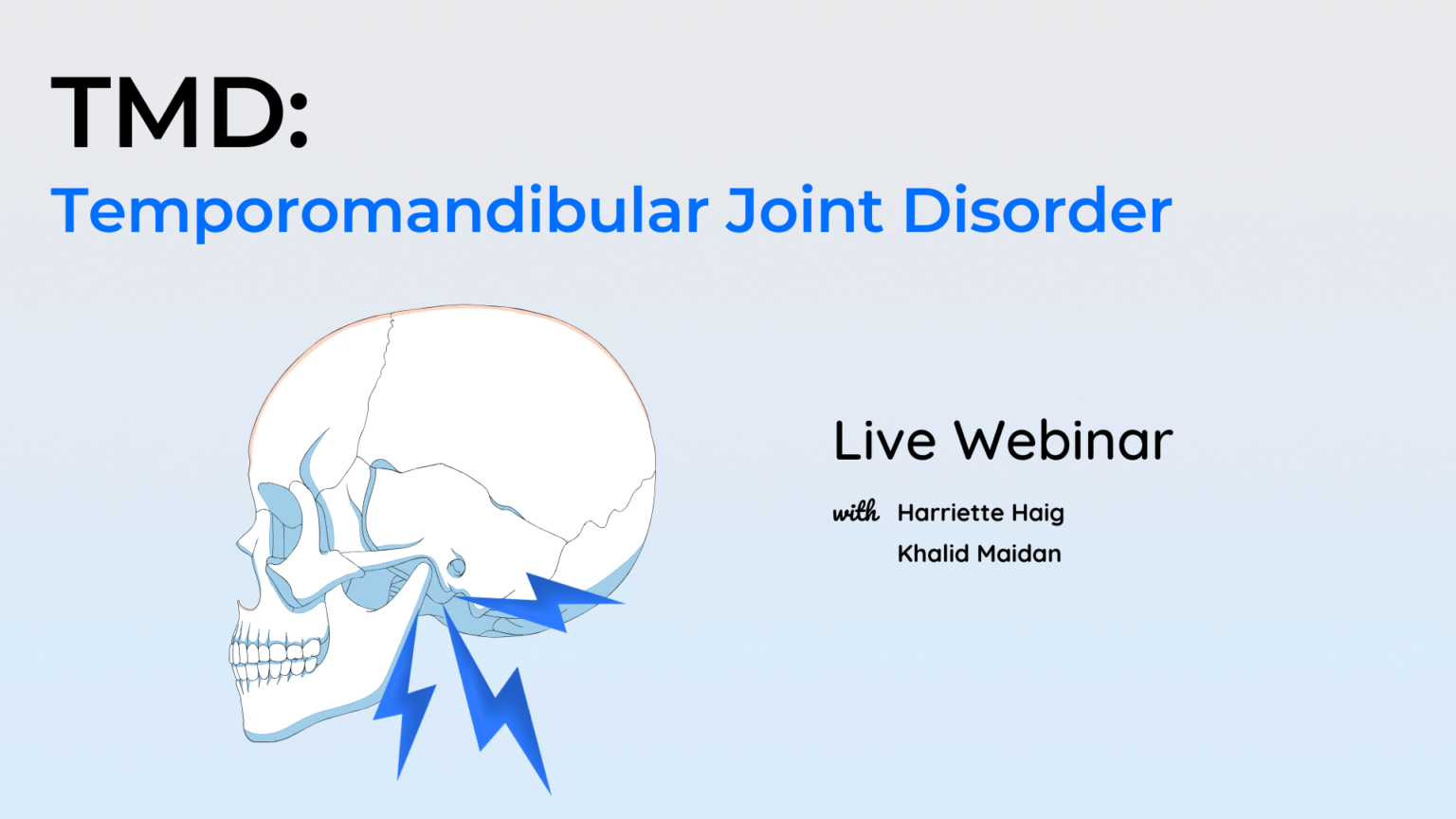 TMD: Temporomandibular Joint Disorder LIVE Webinar | Clinical Physio