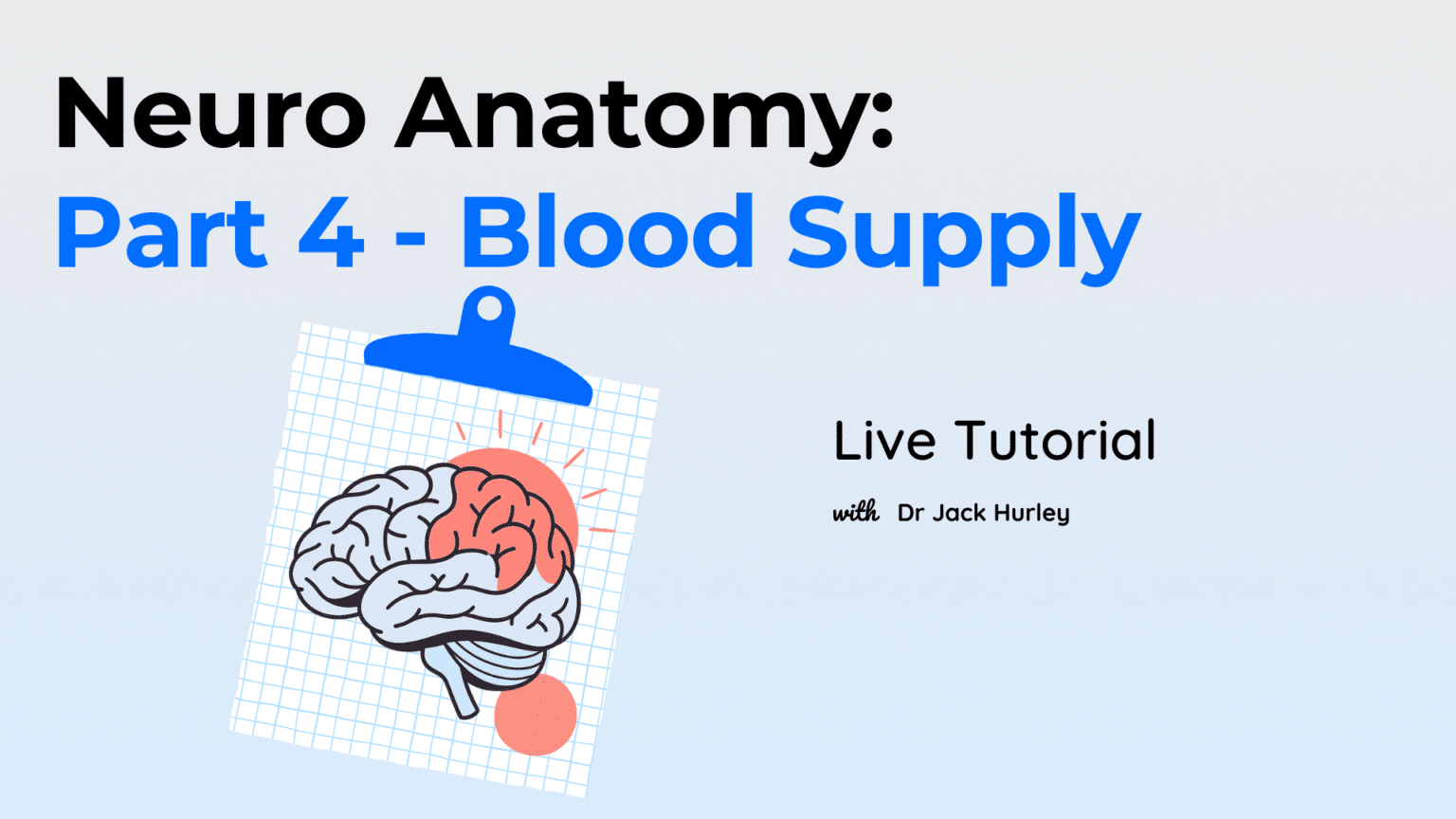 Neuro Anatomy: Part 4 – Blood Supply LIVE Tutorial | Clinical Physio